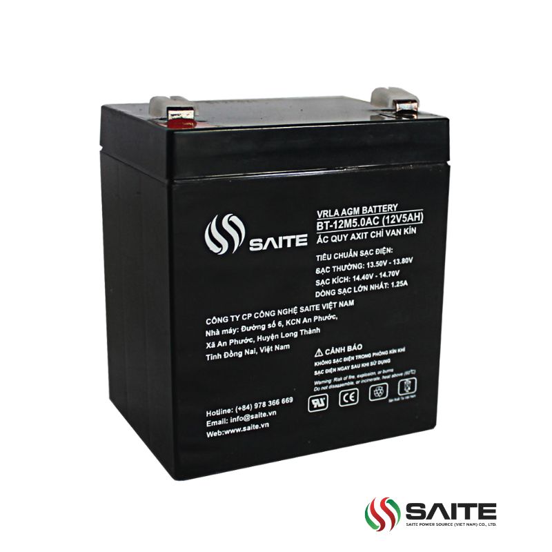 Ắc Quy SAITE BT-12M5.0AC 12V 5AH - Nhà Phân Phối Phú Điện | @www ...
